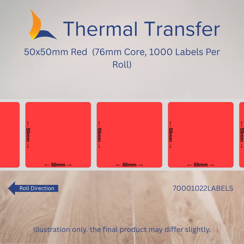 50mm x 50mm Fluorescent Labels – Label Power Pty Ltd