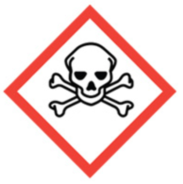 100x100mm GHS06 Skull and Crossbones Chemical Storage - Dangerous Goods ...