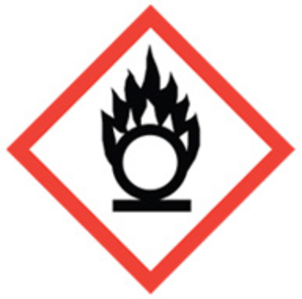 50x50 GHS03 Flame Over Circle Label Chemical Storage - Dangerous Goods ...