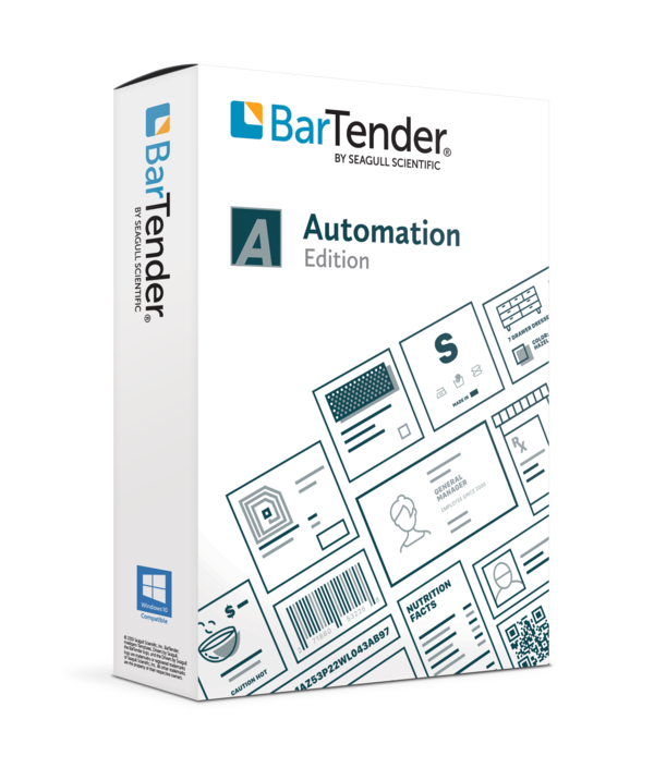 BarTender 2022 Starter Label Design Software, BTA-2 Automation Edition ...