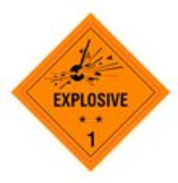 Explosive 1 - Dangerous Goods Sticker Labels